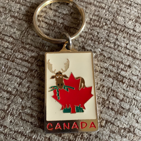 CDF | Accessories | Vintage Canada Enamel Moose And Red Maple Leaf ...
